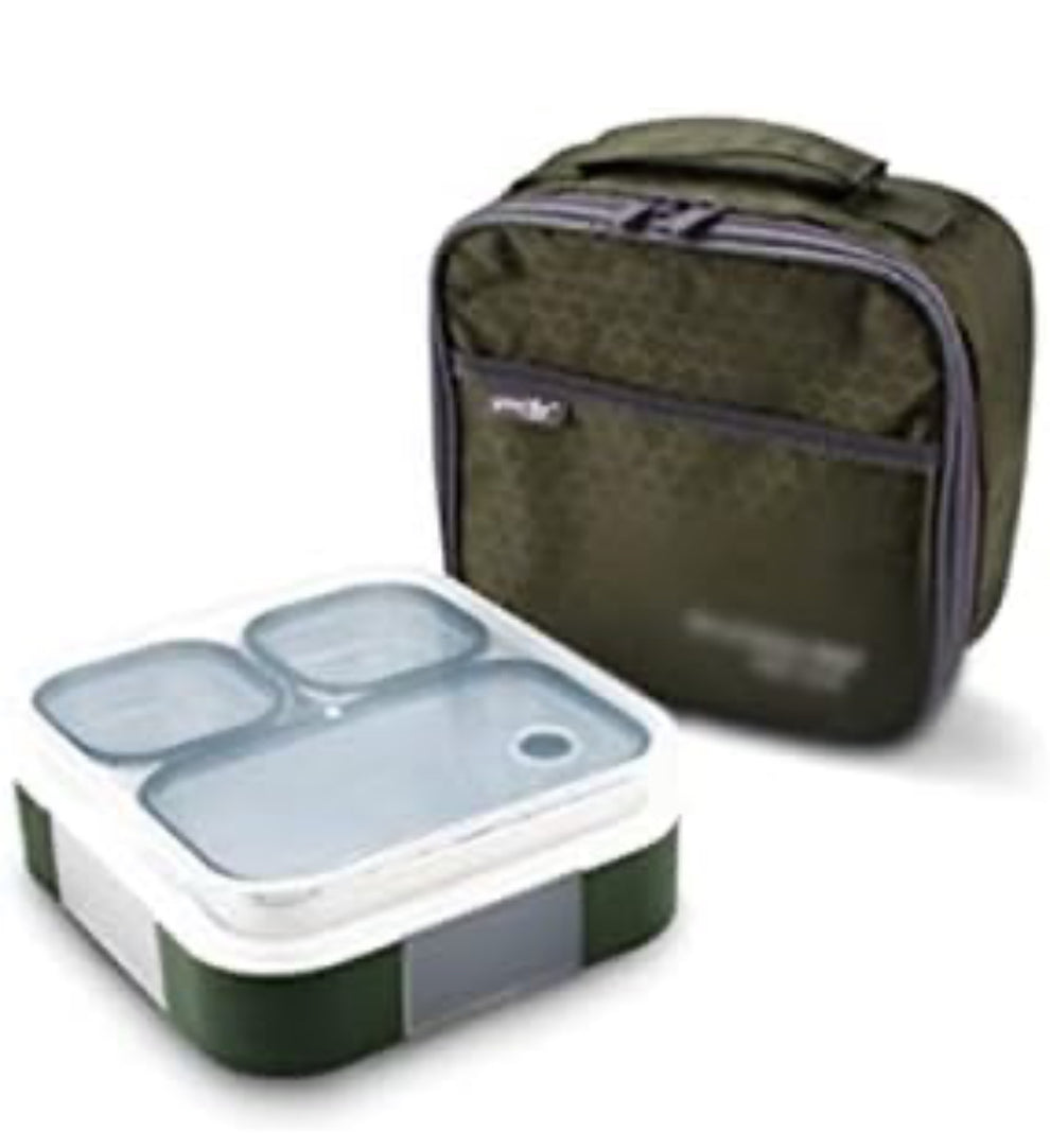 Yoo yee 3 Compartments Stainless Steel bento Lunch Box，with Insulated ...